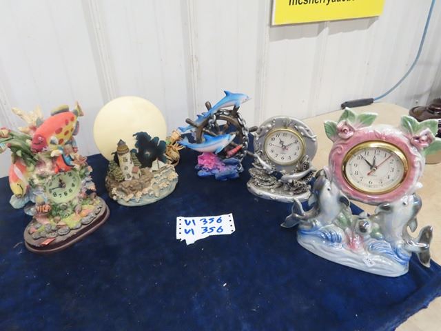 Marina Lamps, & Beautiful Dolphin & Fish Clocks