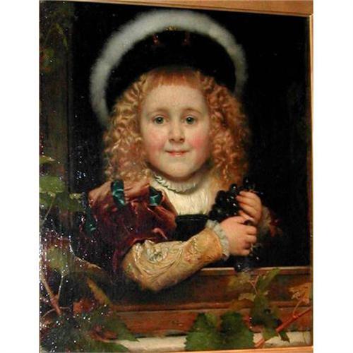 Magnificent Child Holding a Cluster of #1512000