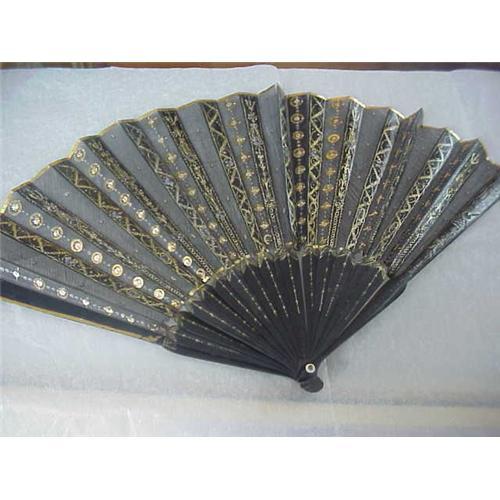 RARE REGENCY FAN With MAKERS BOX LOVELY #1512470