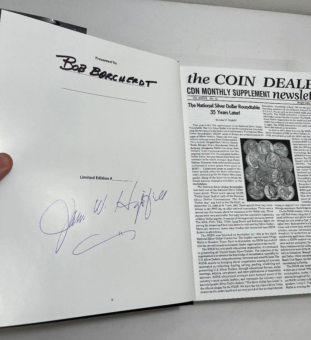 US Silver Dollar Encyclopedia John Highfill Signed