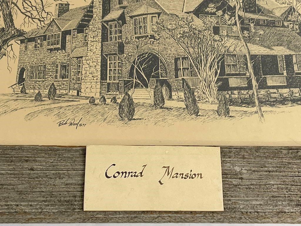 Bob Wood Conrad Mansion Montana 1977 (Pen/Ink)