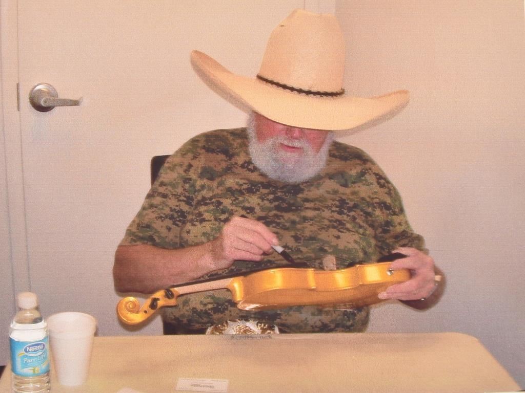 Charlie Daniel's Signed "Fiddle Made of Gold"
