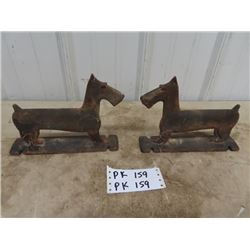 2 Metal Scotty Dog Boot Scrapers