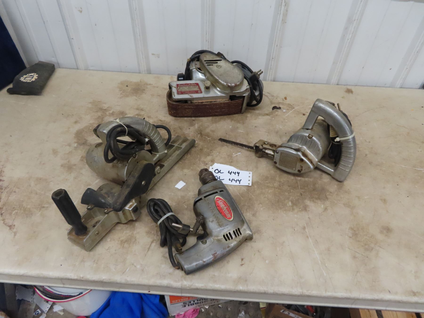 Porta Cable Belt Sander, Wen Zip Saw, Sunbeam Drill, & Wen 930 Power Planer