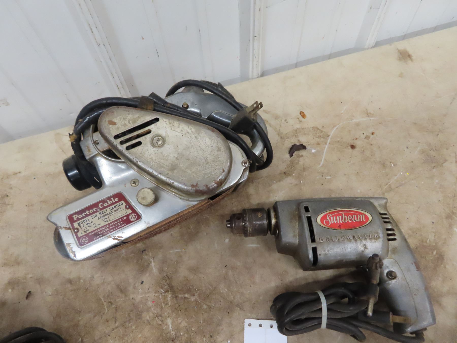 Porta Cable Belt Sander, Wen Zip Saw, Sunbeam Drill, & Wen 930 Power Planer