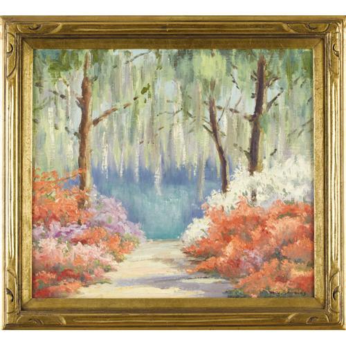 MARY EDWARDS, Early Texas Art, oil/cb, 1937