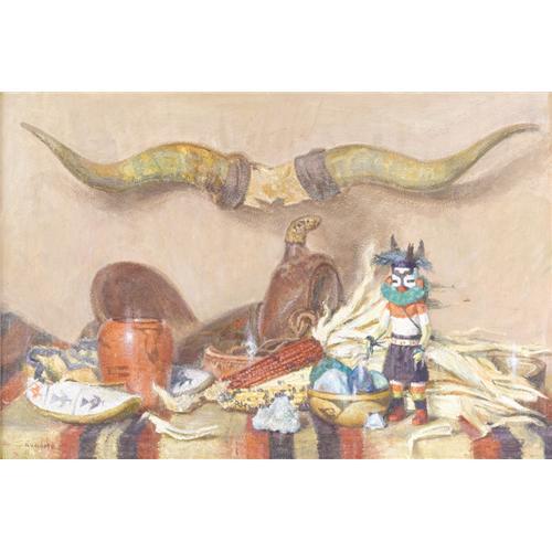 RICHARD GOETZ, Early Texas Art, oil/masonite