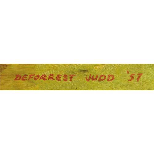 DEFORREST JUDD, Early Texas oil/masonite, 1957