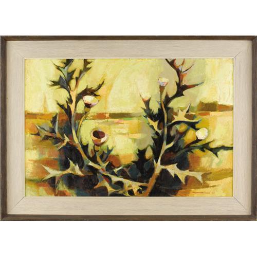 DEFORREST JUDD, Early Texas oil/masonite, 1957