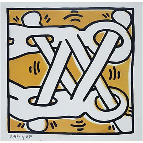 Keith Haring (1958-1990) Art Attack on Aids 1