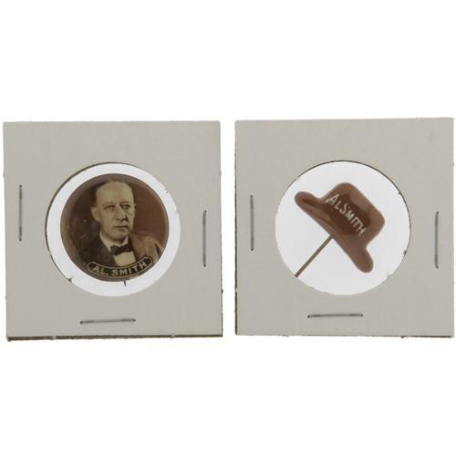 Al Smith Campaign Button and Campaign Pin