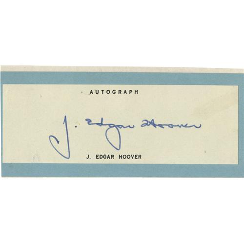 J. Edgar Hoover Signature - FBI