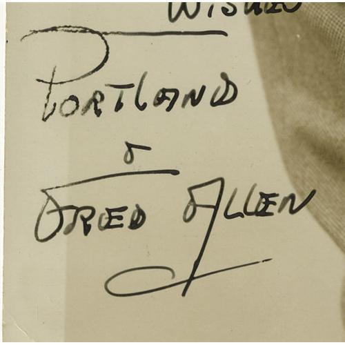 Fred Allen And Portland Hoffa Signed Photo