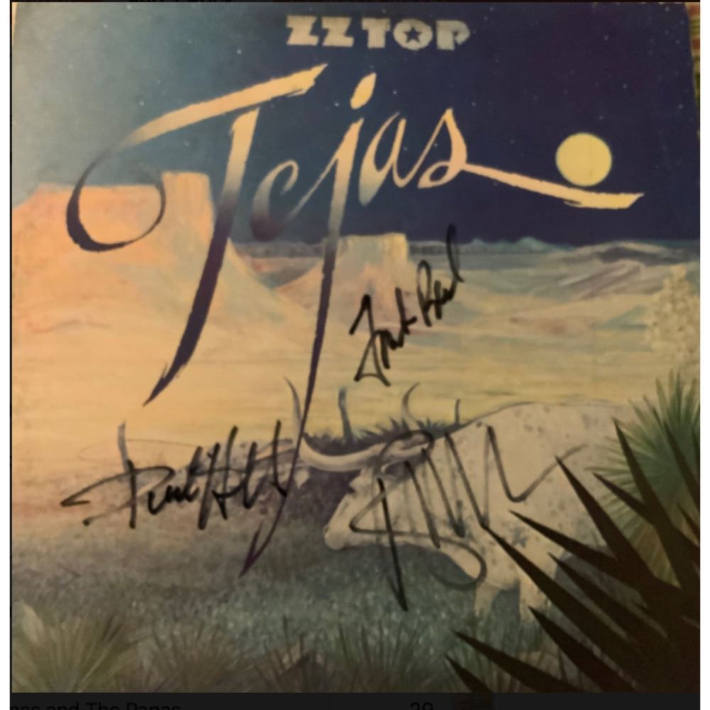 Signed ZZ Top, Tejas Album Cover