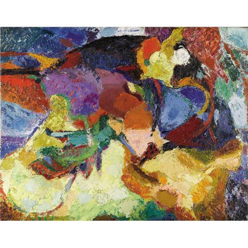 ARTHUR B. CARLES (American) Abstraction, o/cb