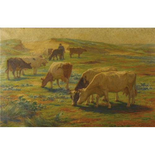 EDGARD FARASYN (BELGIAN), Cows At Pasture, o/c