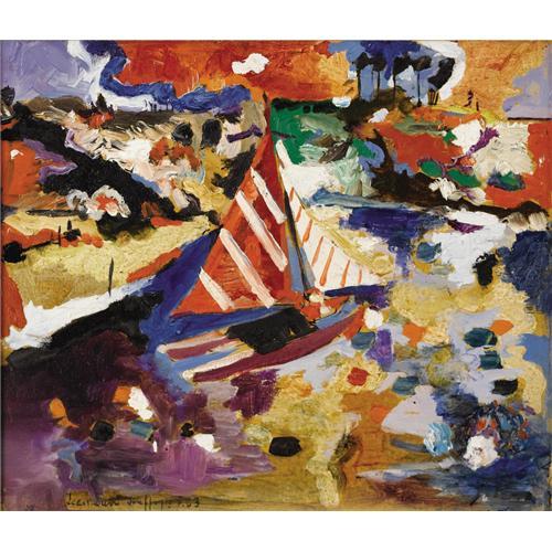 JEAN-PIERRE JOUFFROY (French), Sailboat, 1963