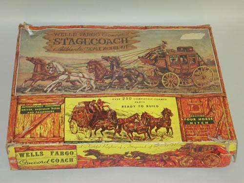 WELLS FARGO CONCORD STAGECOACH MODEL KIT BY MARX W/ ORIGINAL