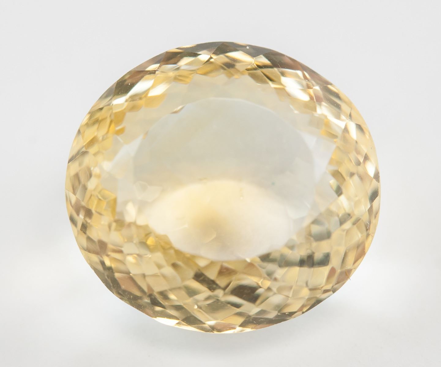 17ct Oval Cut Natural Yellow Citrine Gemstone AGSL