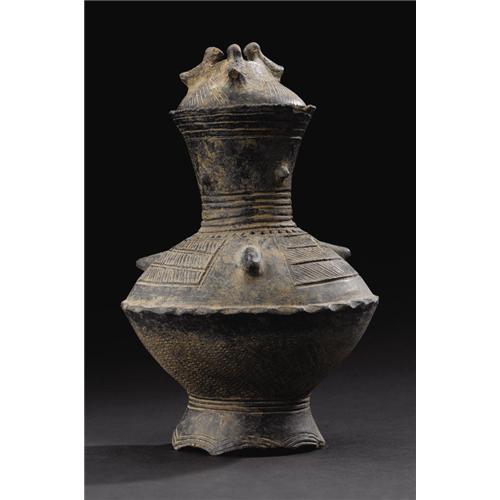 Akan (Ghana), Pot with lid, Ceramic