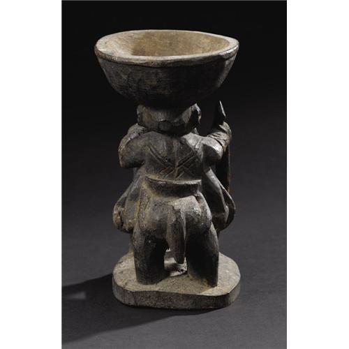 Yoruba, Divination Cup & Equestrian Figure