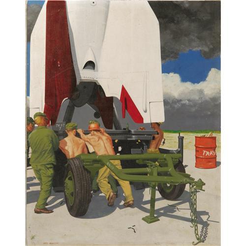 MEL HUNTER - 1957 SF Rocket Painting