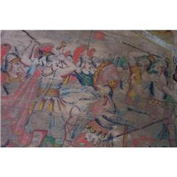 Roman Donkey Cart Painted Panel 18th.c #1568414