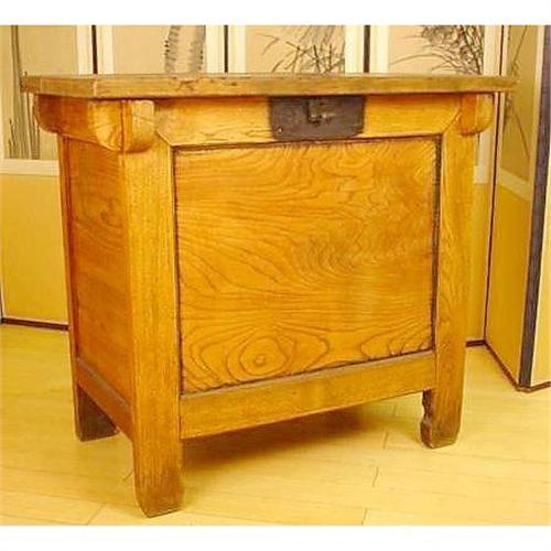 Rare Museum Quality Zelkova Korean Rice Chest #1595696