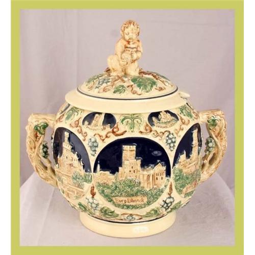 German Decorative Punch Bowl Rum Pot Gluhwein #1569549