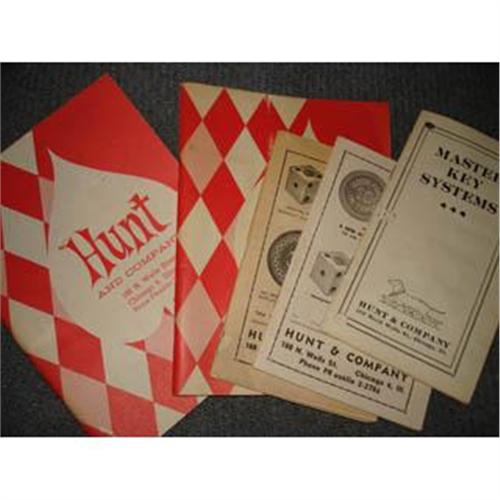 Hunt and Co., five pieces, catalogs and Master Key Systems