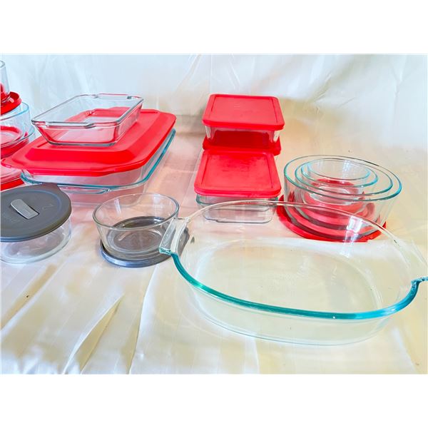 Pyrex glass storage lot