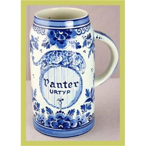 Blue Delft Stein Hand-Painted Panter Urtyp #1563014