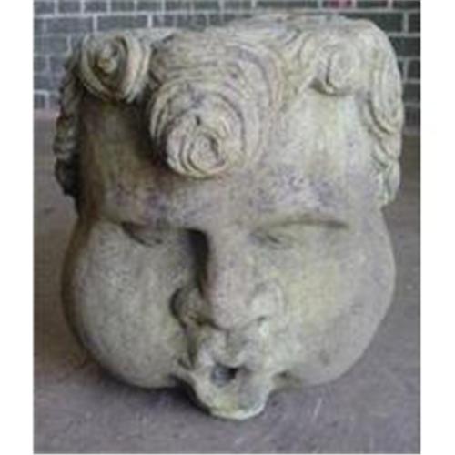 ARCHITECTURAL GARDEN STONE NORTH WIND STATUE #1589328
