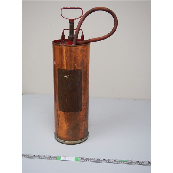 Vintage Copper Fire Extinguisher Bodnarus Auctioneering
