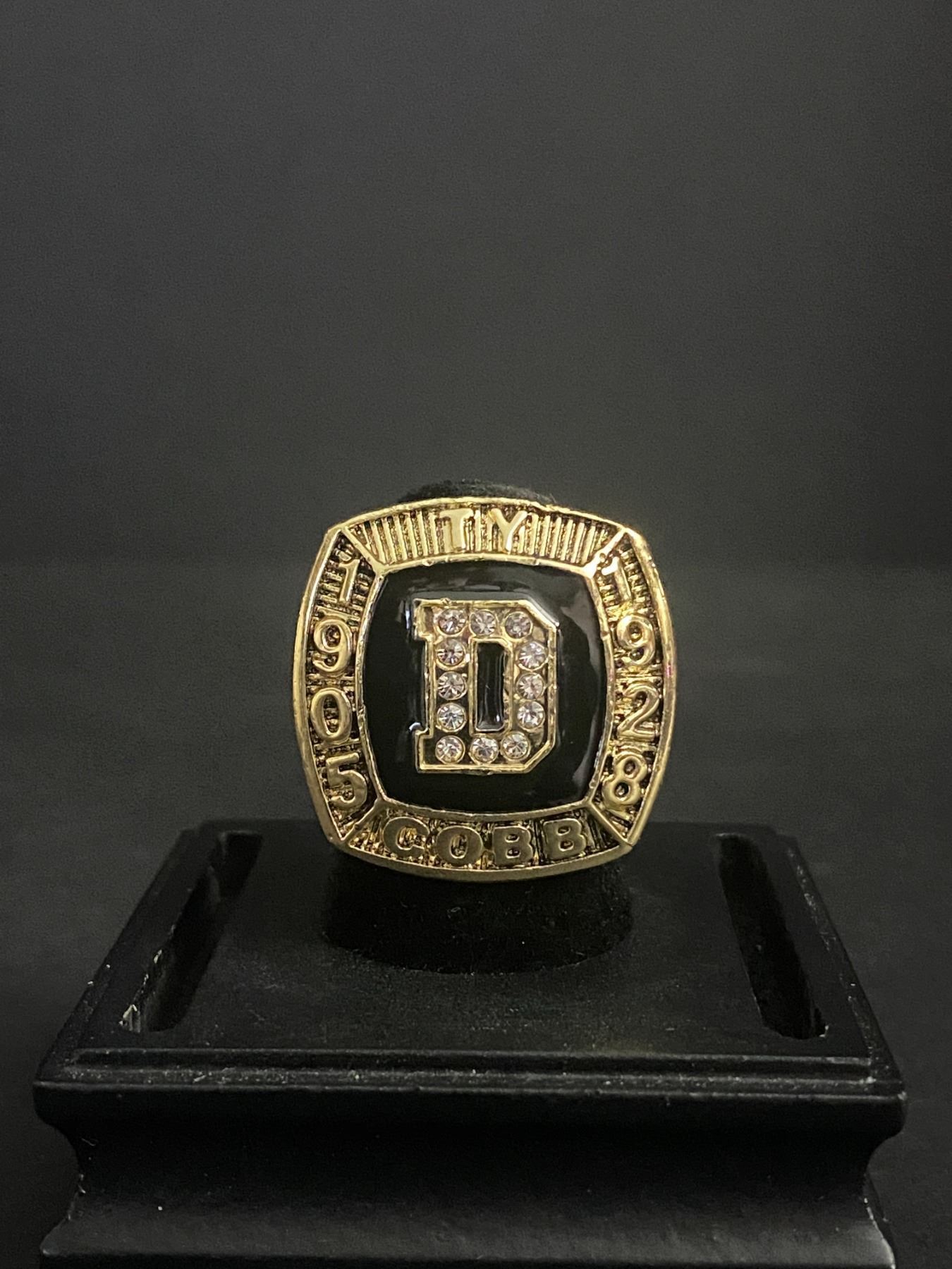 TY COBB "D" HALL OF FAME 1905-1928 "GEORGIA PEACH" CHAMPIONSHIP REPLICA ...