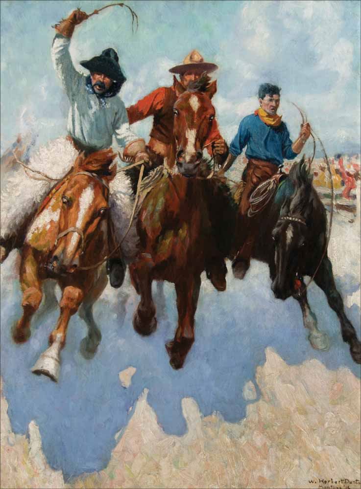 William Dunton -Three Montana Cowboys
