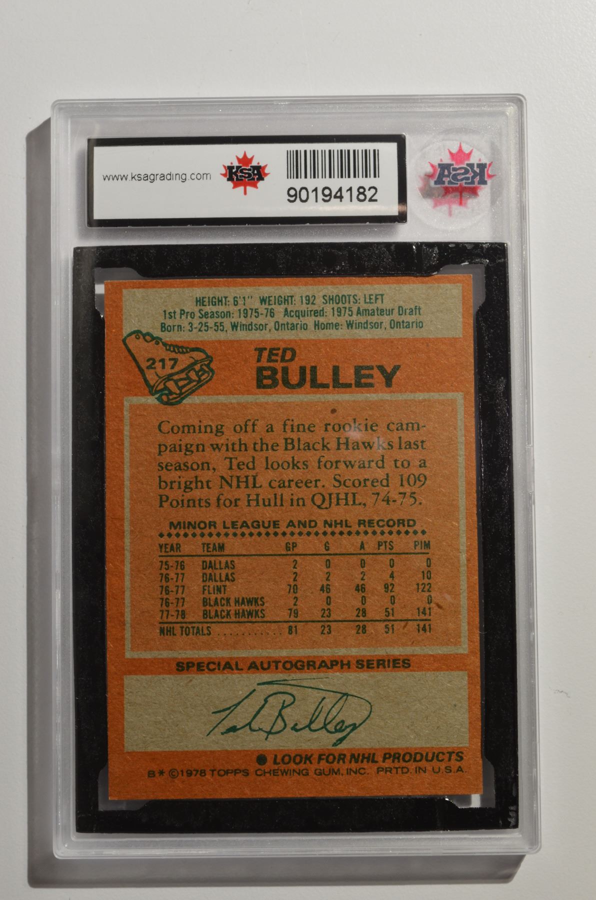 1978-79 Topps #217 Ted Bulley