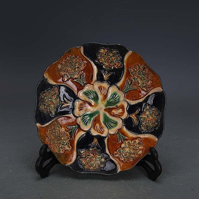 tang dynasty sancai glazed plate