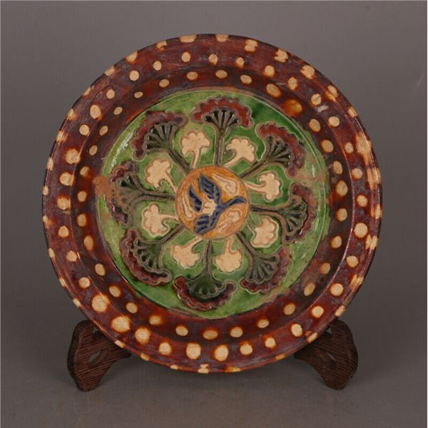 tang dynasty sancai glazed plate