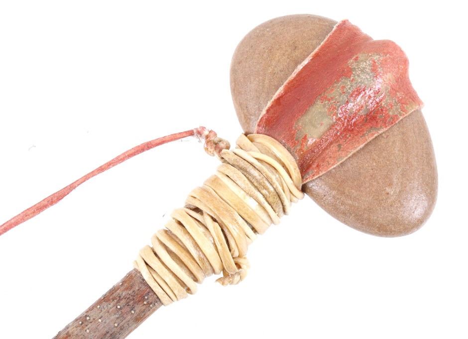 Native American Style Stone Head War Club