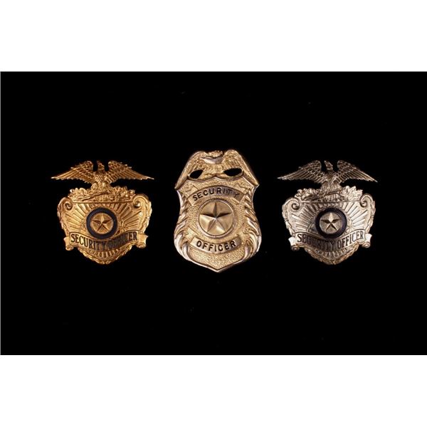 Collection of Brass Security Badges c. early 1900s