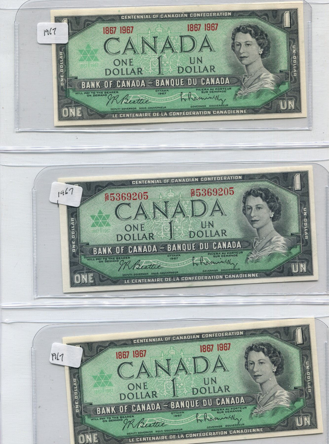 3 1967 Canadian One Dollar Bills Schmalz Auctions 3-1967-canadian-one-dollar-bills-schmalz-auctions