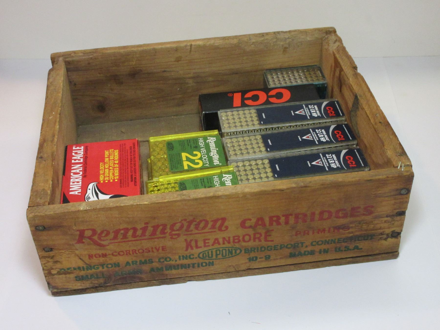 Approximately 1,905 Rounds Of .22 LR Ammo - Remington Wood Box