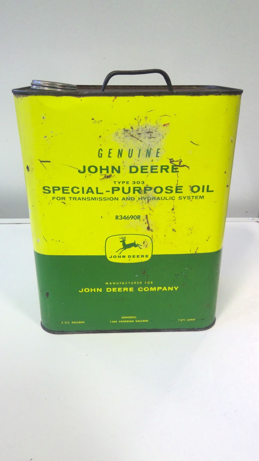 Vintage John Deere Special Purpose 303 Oil tin