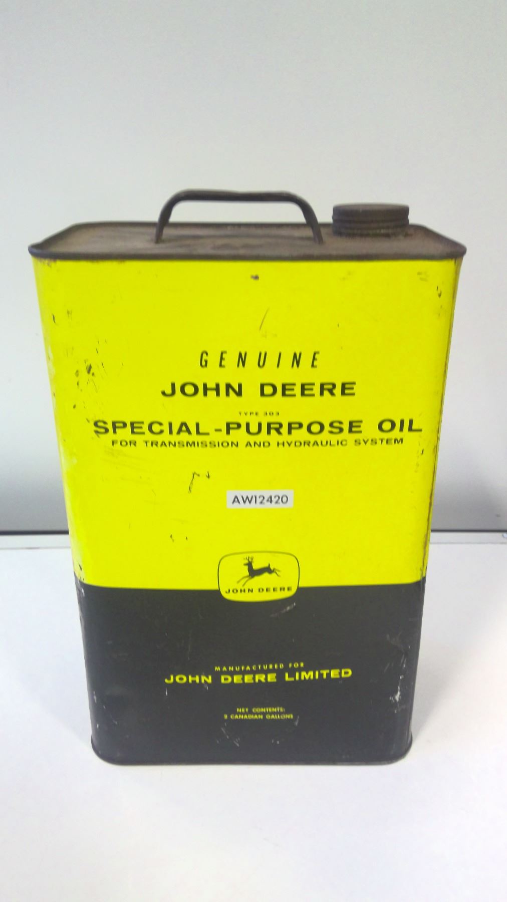 Vintage John Deere Special Purpose 303 Oil tin