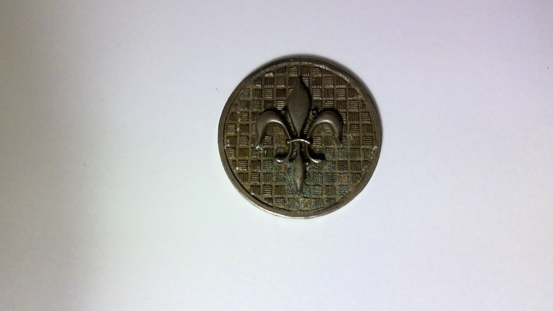 2 inch fleur de lis Boy Scout Medallion