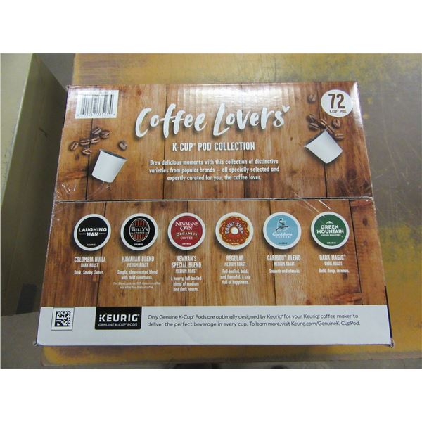 COFFEE LOVERS COLLECTION (72 K-CUPS) (6 FLAVORS) - BOX