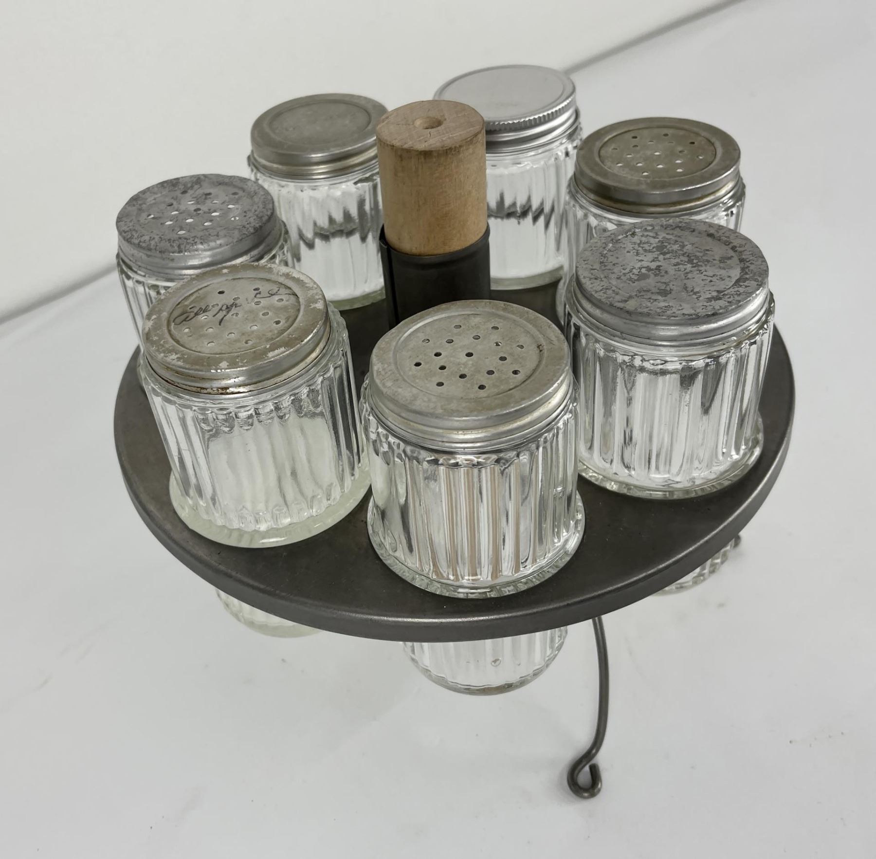 Sellars Hoosier Cabinet Spice Jar Rack w/ Stand