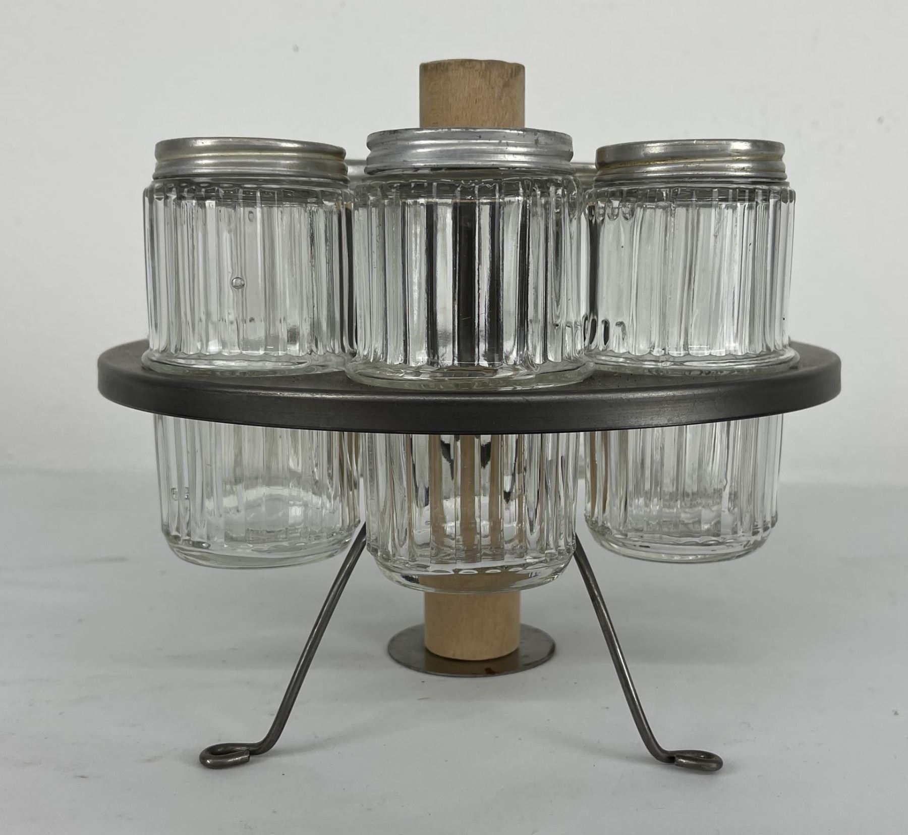 Sellars Hoosier Cabinet Spice Jar Rack w/ Stand
