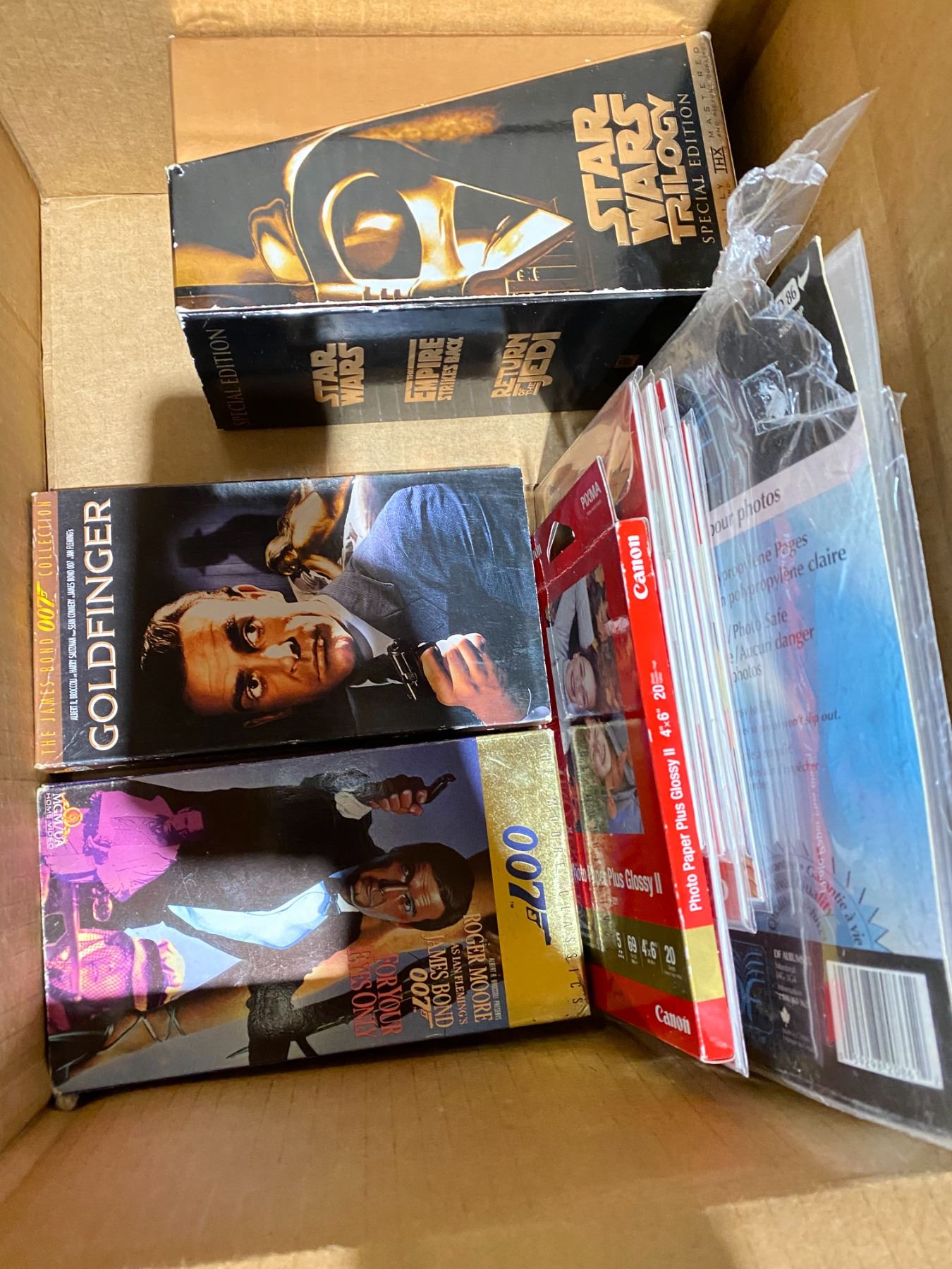 VHS movies and photo paper